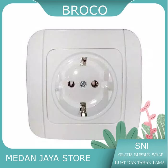 Jual Broco Stop Kontak Inbow Merk Broco G151 Stop IB Galleo Warna Putih | Shopee Indonesia