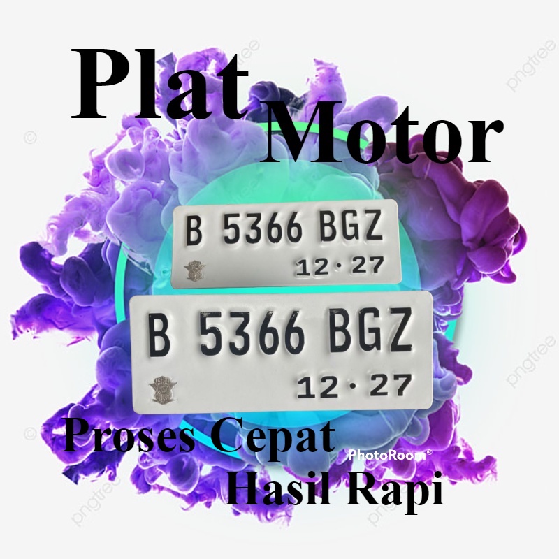 Jual PLAT MOTOR WARNA PUTIH SUDAH BAUT TANAM free request nama dan free ...