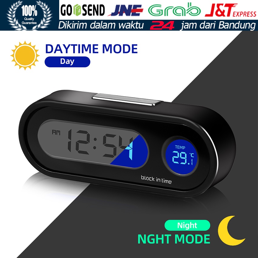 Jual Termometer Jam Mobil / Jam Digital Led Backlight Biru Dengan ...