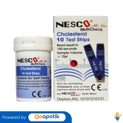 Jual Nesco Cholestrol Test Strips Box 10 Pcs | Shopee Indonesia