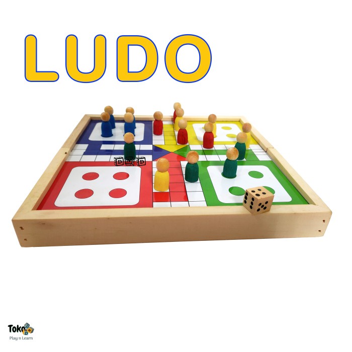 Jual Mainan Anak Keluarga Family Board Game Ludo Permainan Papan Kayu ...