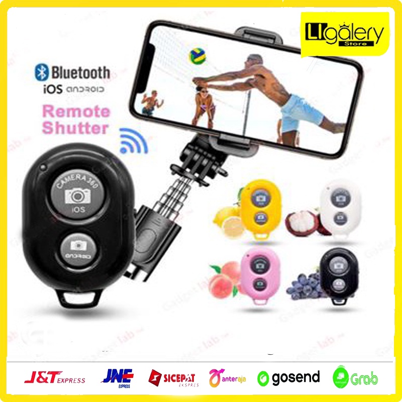 Jual Remote Bluetooth Remot Shutter Kamera HP Android ios selfie atau ...