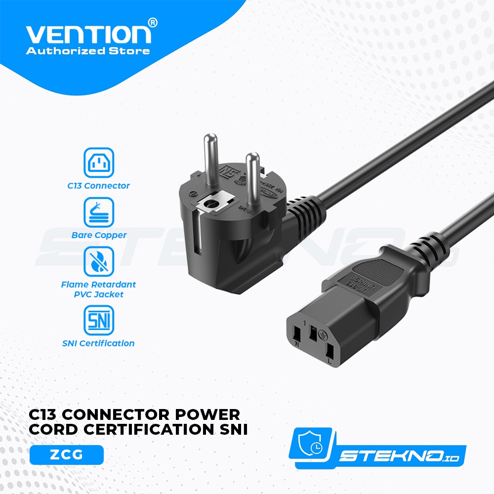 Jual Vention Kabel Power C13 Connector 3-Prong CPU PC Komputer UPS ...