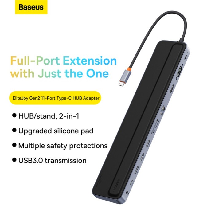 Jual BASEUS 11 in 1 Multi Port Extension HUB USB type C Stand EliteJoy ...