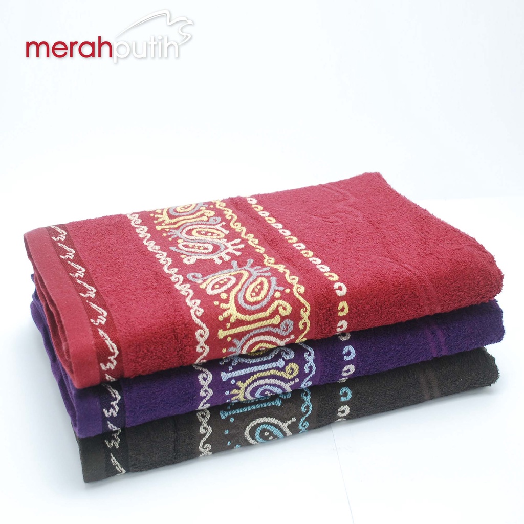 Jual Handuk Mandi Dewasa Merah Putih Mpt 535 By Terry Palmer Ukuran 70 X 135 Cm Shopee Indonesia
