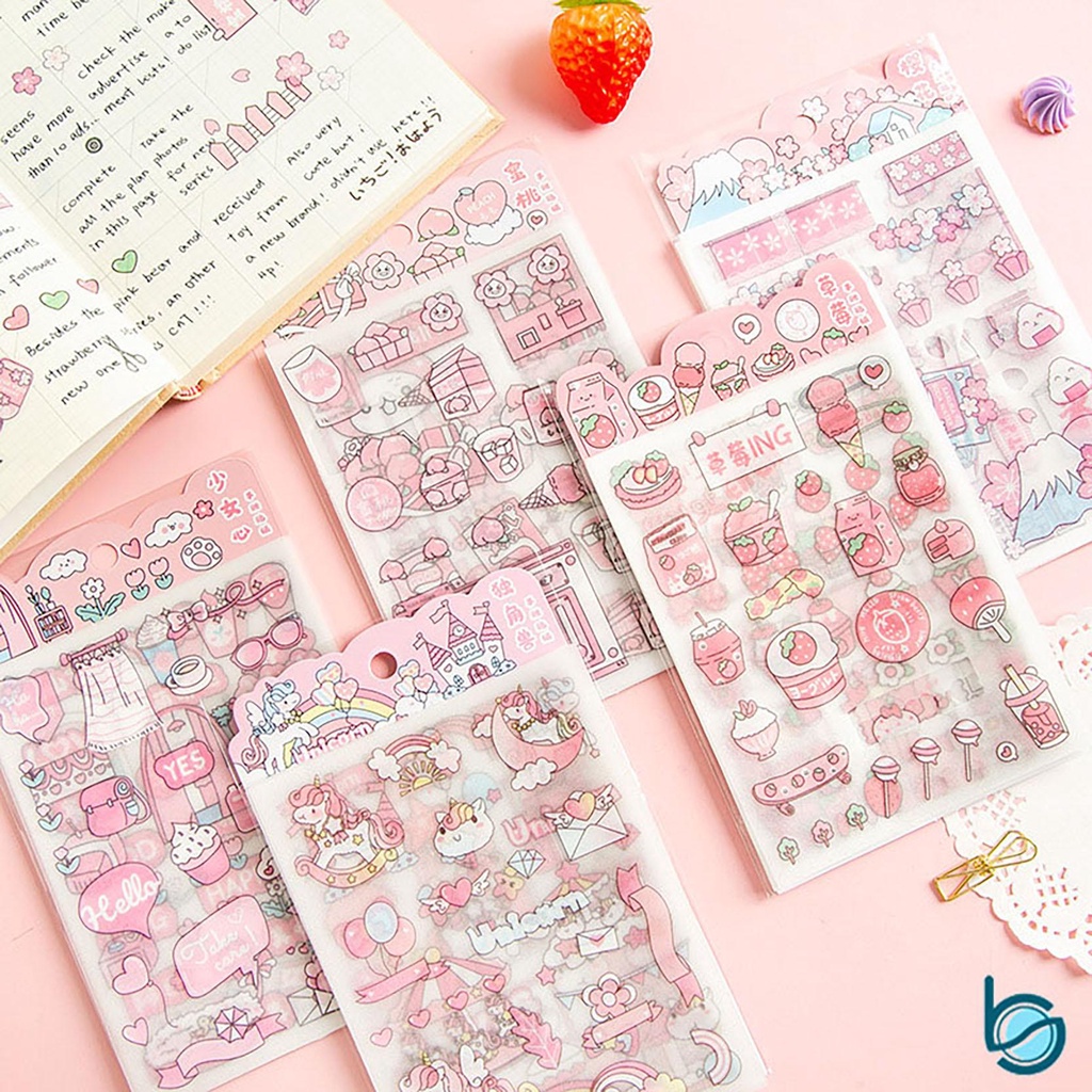 Jual Stiker Motif Lucu 4 Pcs Stiker Lucu Jurnal Buku Tempel Dekorasi ...