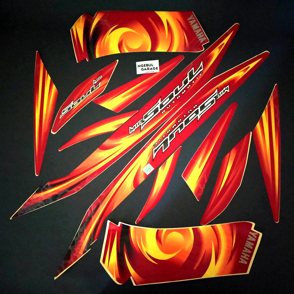 Jual Stiker Mio Soul 2008 Striping YAMAHA IMI MERAH KUNING HITAM ...