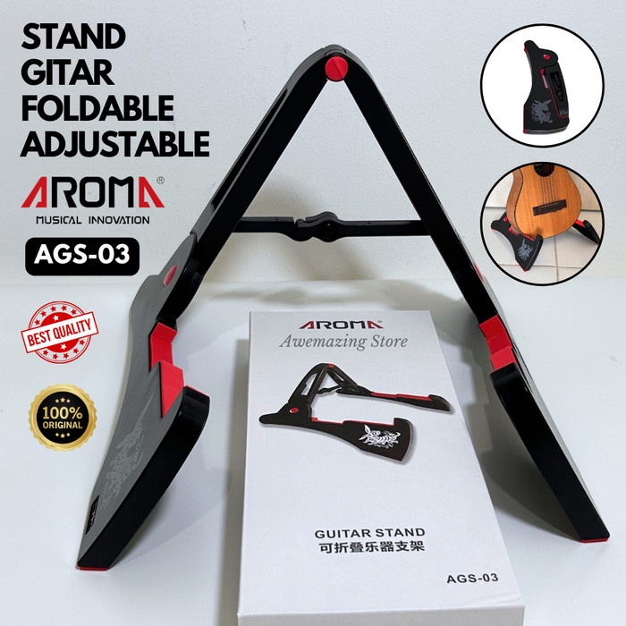 Jual Aroma AGS-03 Stand Gitar Lipat Foldable Guitar Stand | Shopee Indonesia