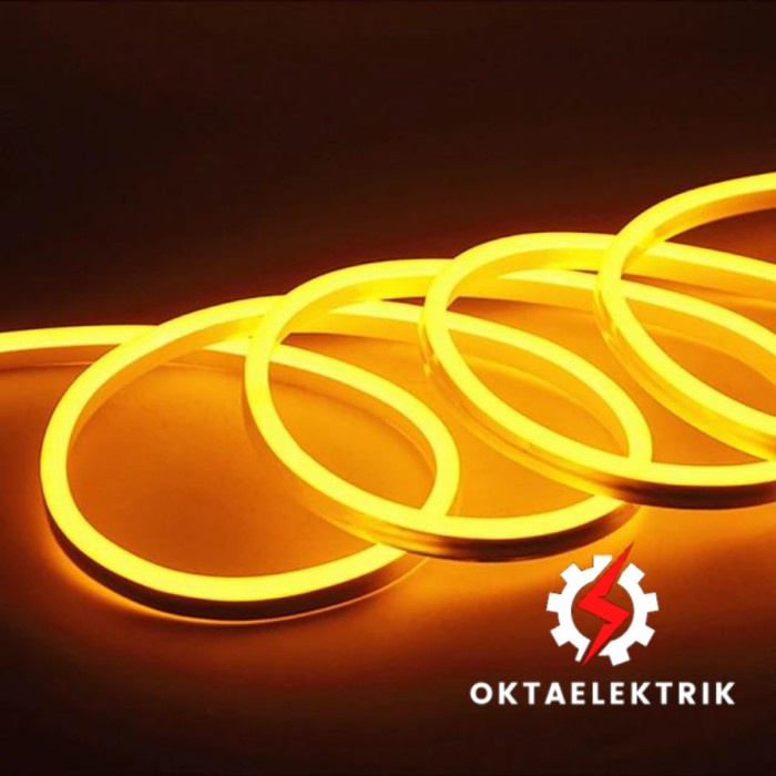 Jual LAMPU LED NEON FLEX 12V 5M KUNING YELLOW HURUF WATERPROOF DIY ...