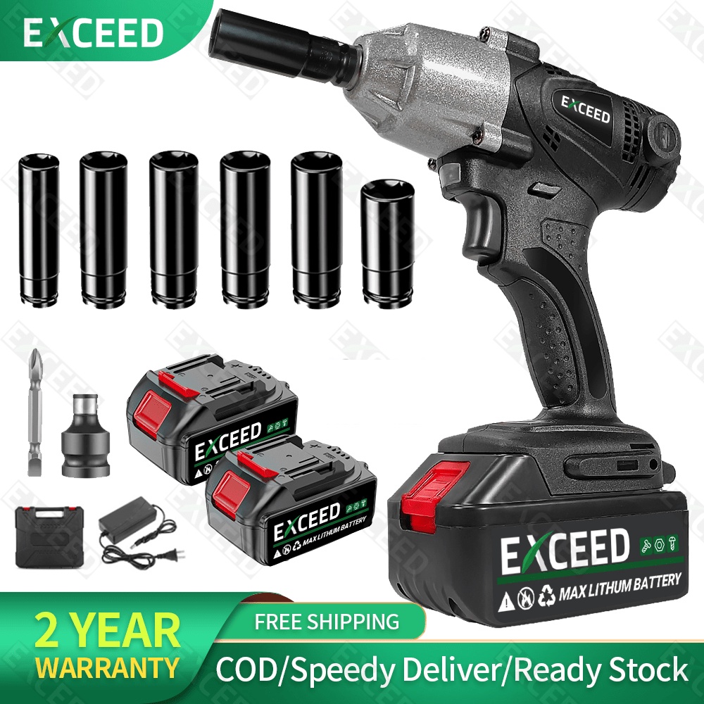 Jual EXCEED Bor Impact Wrench Cordless Mesin bor impact baterai ...