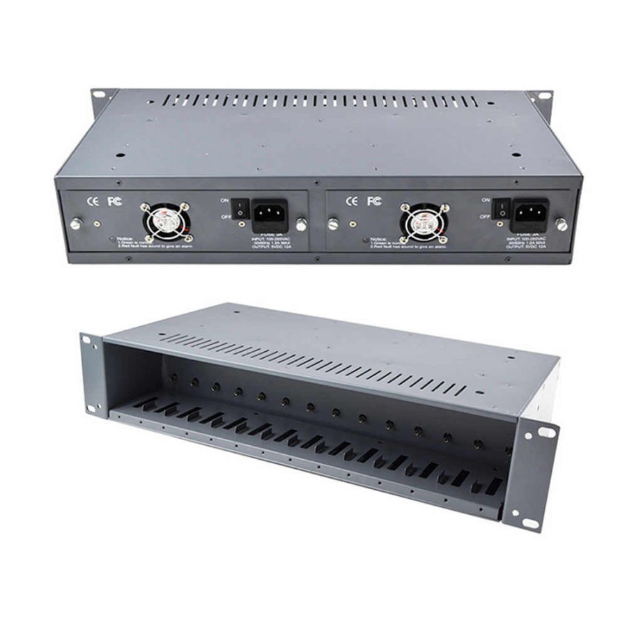 Jual HSAirPo HS-CM1402AC-DC Rack HTB 14 Slot / Rak 14 Sot 2U Media ...