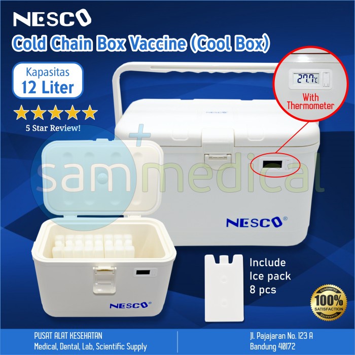 Jual Nesco Cool Box / Cold Chain Box Vaccine / Vaccine Carrier Box 12 ...