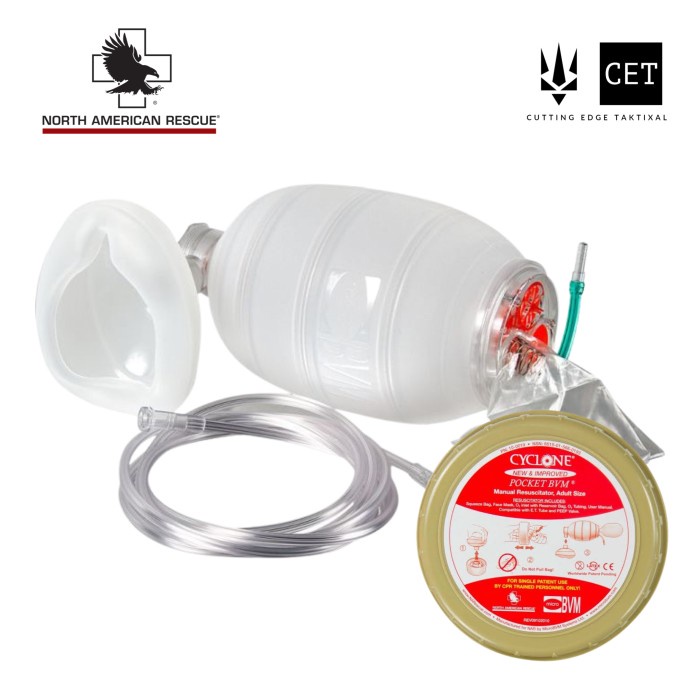 Jual NAR Cyclone Pocket BVM w/ O2 Tubing - Bag Valve Mask Resuscitator ...