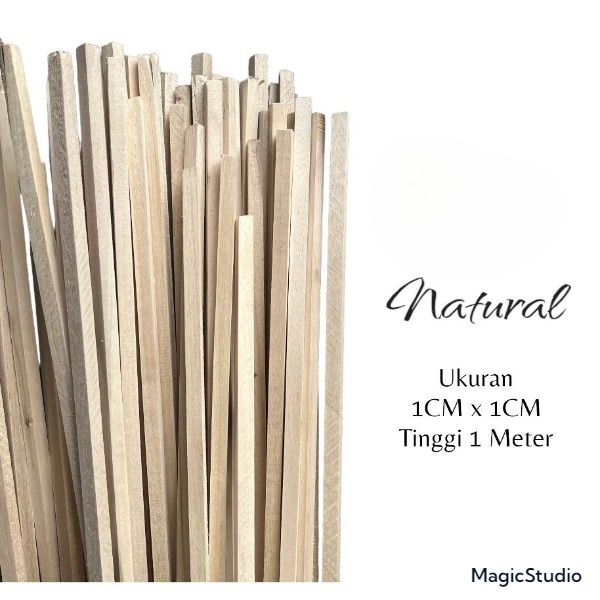 Jual List Profil Kayu Cermin Dinding Ukuran 1CM X 1CM Tinggi 1 METER ...