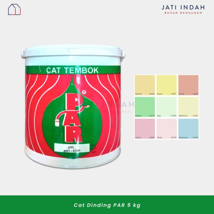 Jual PAR CAT TEMBOK 5 KG GALON / CAT DINDING | Shopee Indonesia