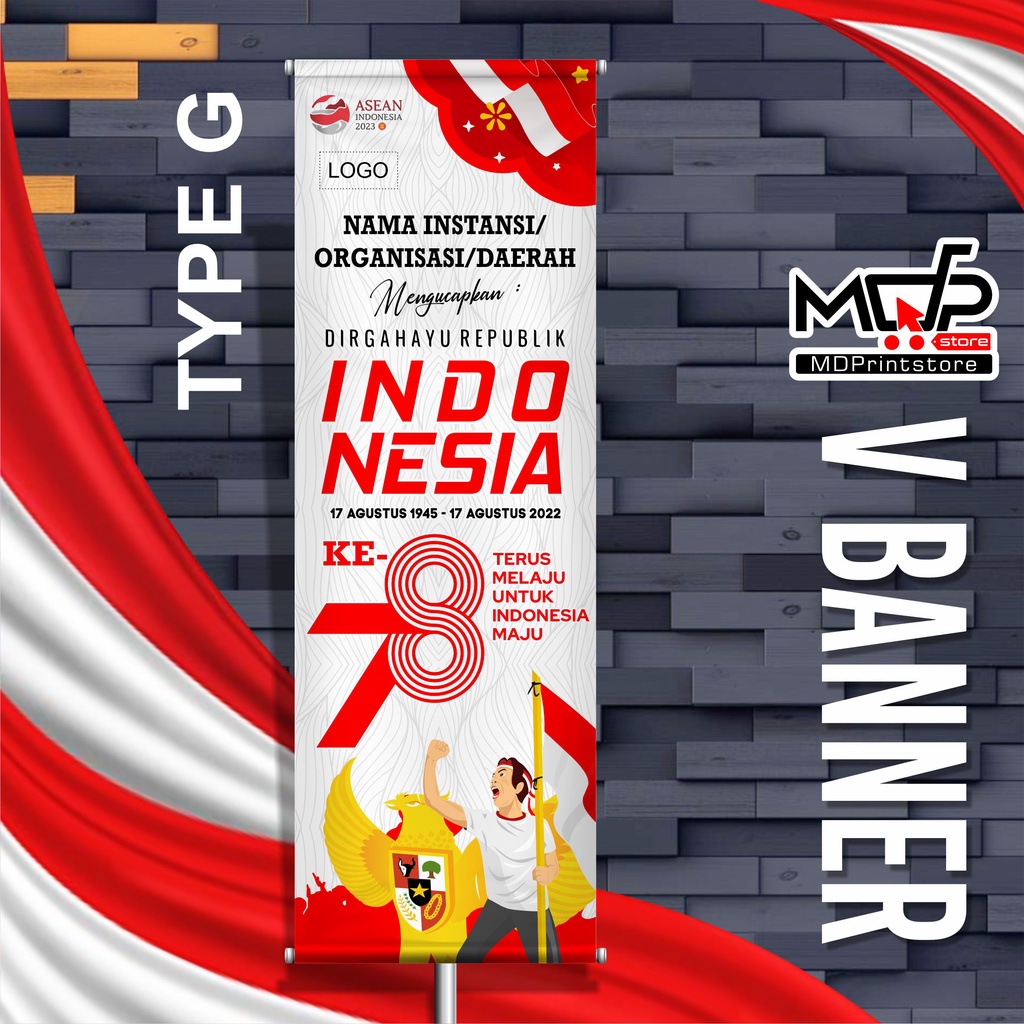 Jual SPANDUK HUT RI 4X1 METER KEMERDEKAAN AGUSTUSAN BANNER MDPRINTSTORE ...
