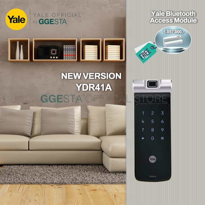 Jual YALE YDR 41 Kunci Pintu Sliding Digital Door Lock ORIGINAL - FREE ...