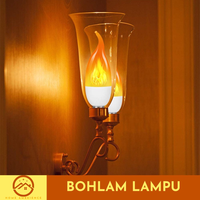 Jual Bohlam Lampu LED Model Api Berkobar Candle Light E27 Warm White 3W ...