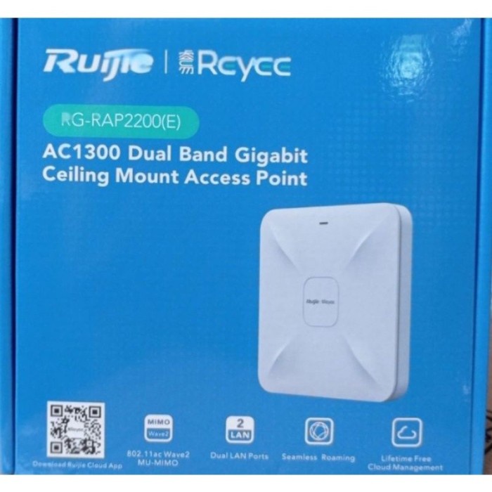 Jual Ruijie RG-RAP2200E AC1300 Dual Band Ceiling Access Point Rujie ...