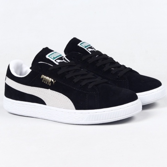 Jual Sepatu Puma Suede Classics Black White Hitam Putih Sneakers Pria ...