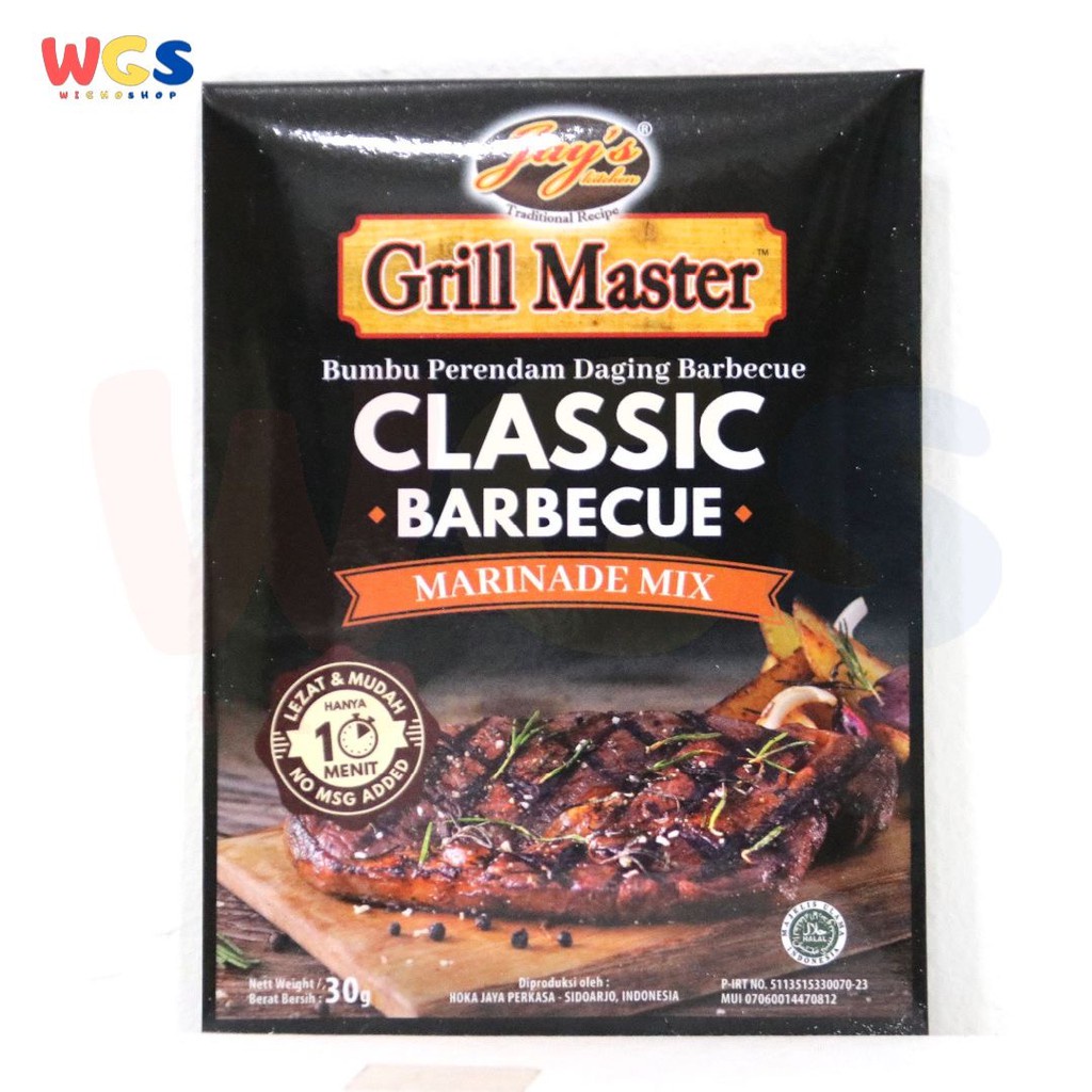 Jual Jay's Jays Grill Master Classic Barbecue Barbeque Seasoning 30g - Bumbu Perendam Daging ...