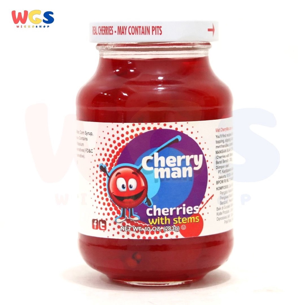 Jual CherryMan Cherries with Stems 283g – Ceri Merah Batangan dalam ...