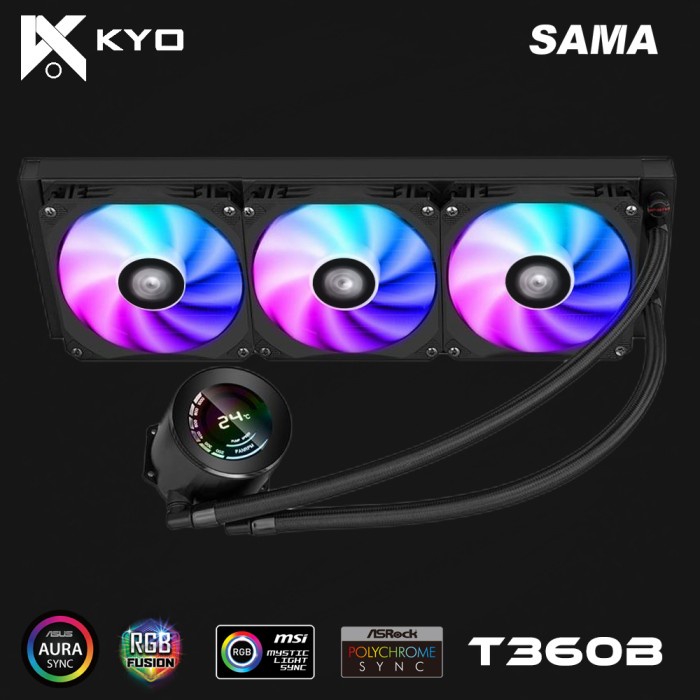 Jual KYO SAMA T360B ARGB AIO Liquid Cooling 360mm AIO 360 GARANSI RESMI ...