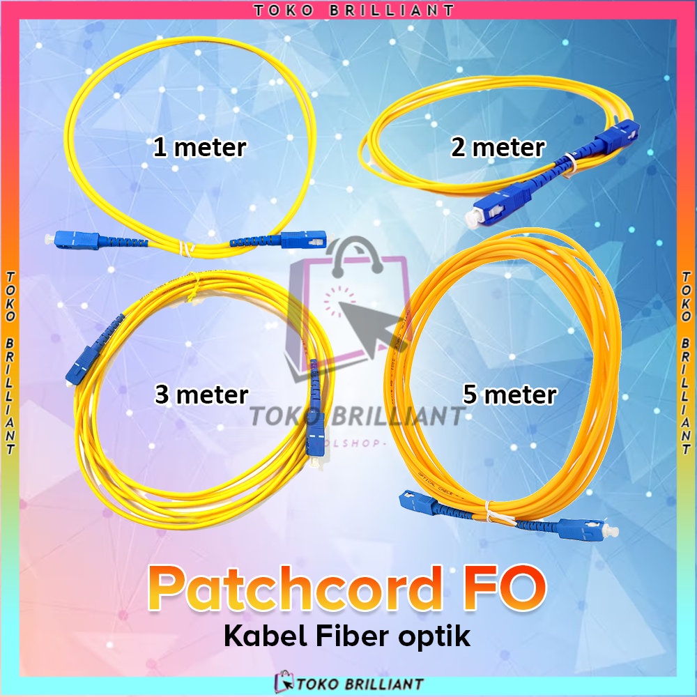 Jual 1M,2M,3M,5M Patchord SC to SC kabel cable fo ftth SC - SC -1PCS ...