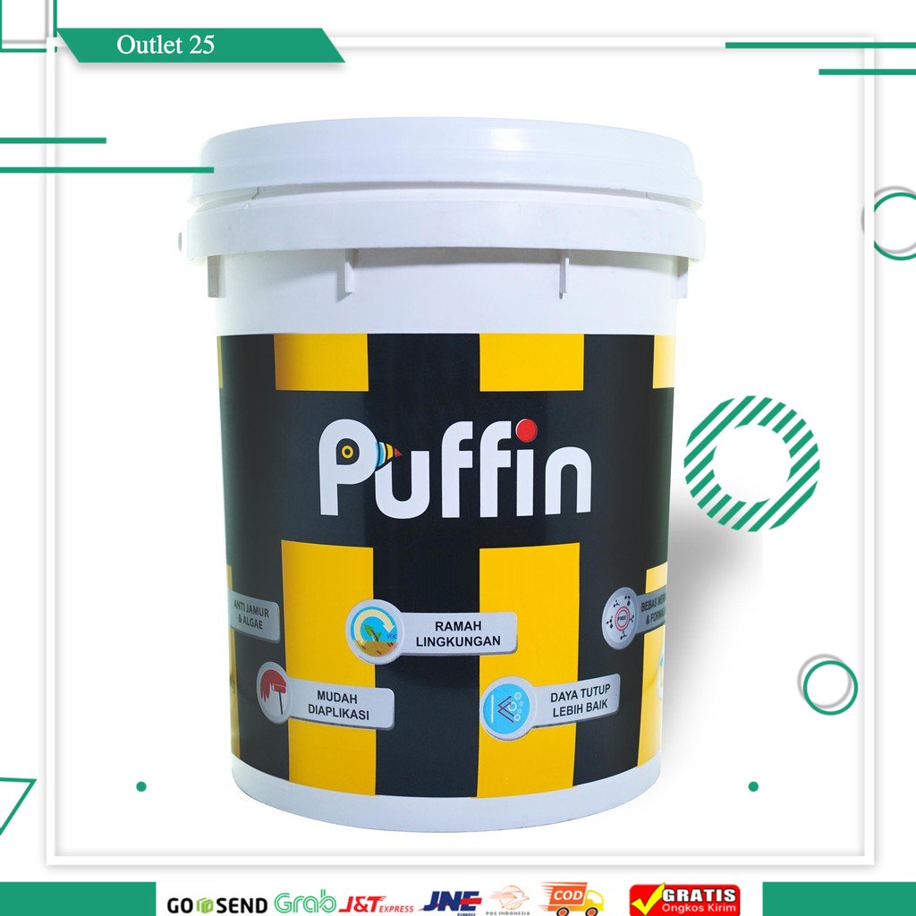 Jual Puffin Paint cat tembok exterior puffin plus isi 25 kg | Shopee ...