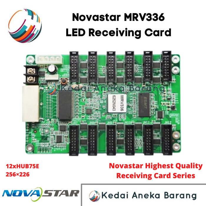 Jual Novastar MRV336 LED Receiving Card RC Videotron 12 PORT HUB75 ...