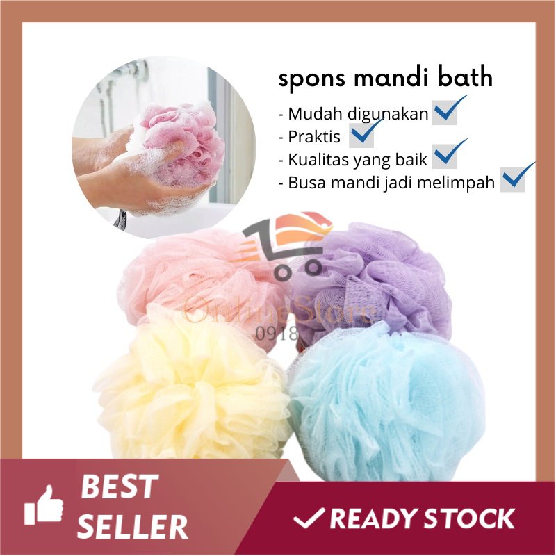 Jual OS - A111 - Spons Mandi / SHOWER PUFF Jaring Tebal / Sponge Puff ...