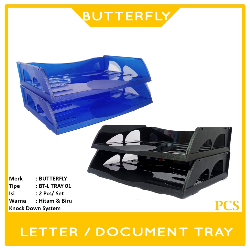 Jual BUTTERFLY - Tempat File - Dokumen Letter Tray 2 Susun - Pcs ...
