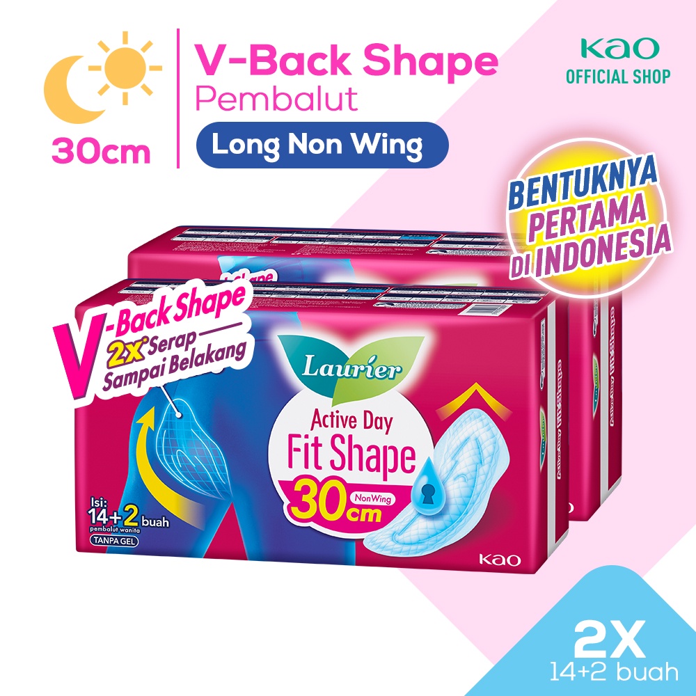 Jual Laurier Active Day Fit Shape Pembalut Wanita Untuk Hari Deras 30cm ...
