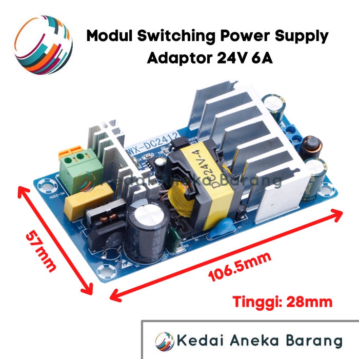 Jual Module Modul Switching Power Supply 24V 6A AC-DC AC - DC Adaptor ADL27 | Shopee Indonesia