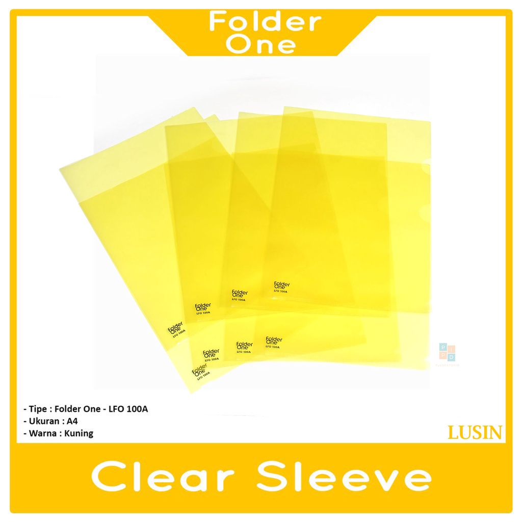 Jual Folder One - Map L Bening Transparent A4 Warna - Lusin | Shopee ...