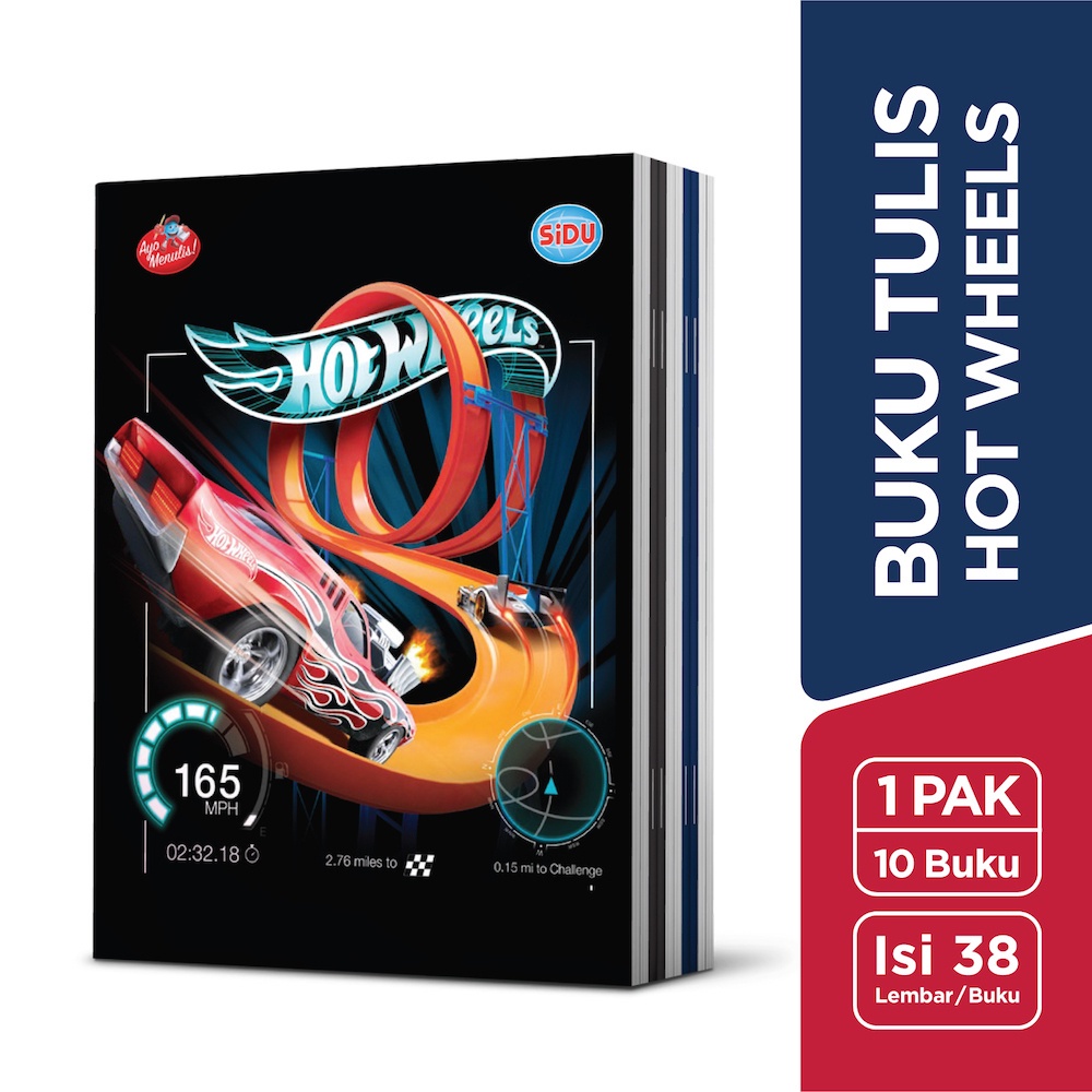 Jual SiDU Buku Tulis Hot Wheels 38 Lembar - 10 buku SDU EB 38 HW ...