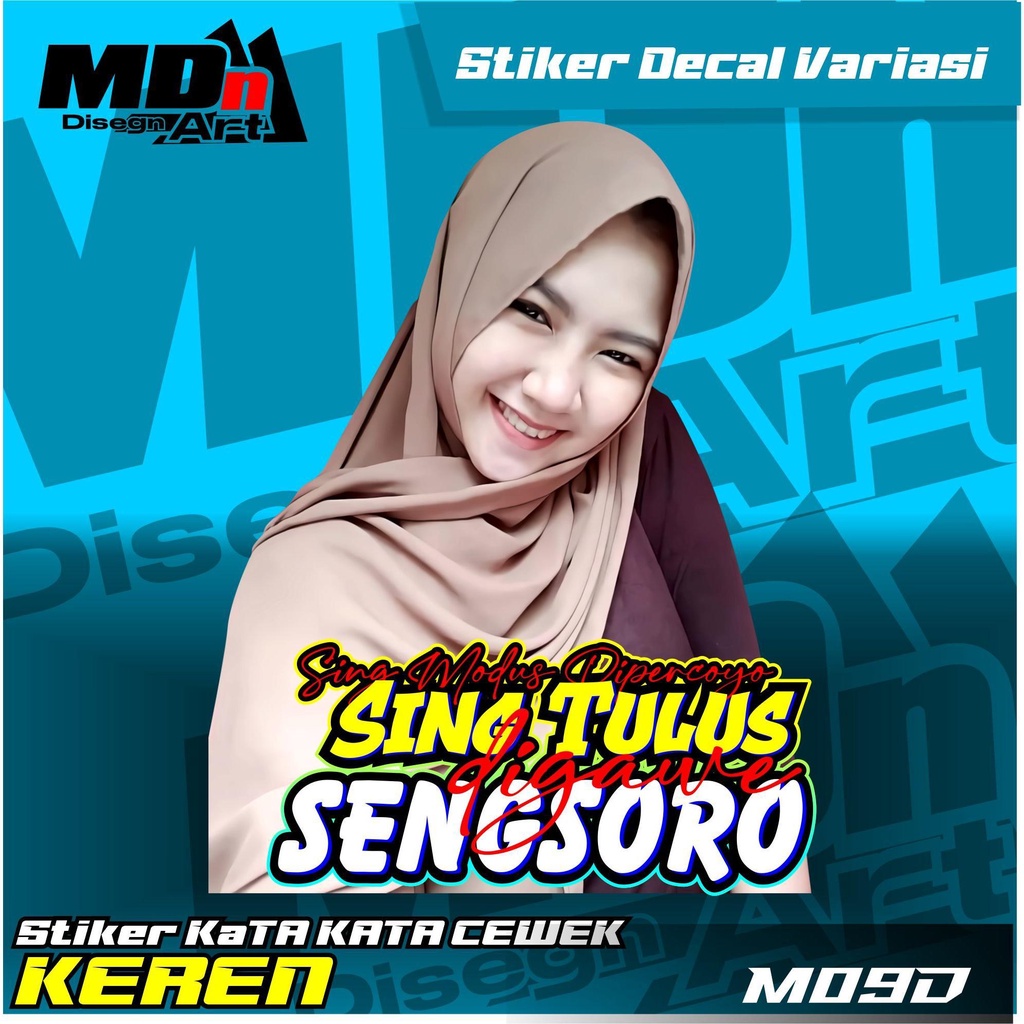 Jual Stiker Decal Variasi Stiker Cewek Custom Bisa Request Foto & Kata ...