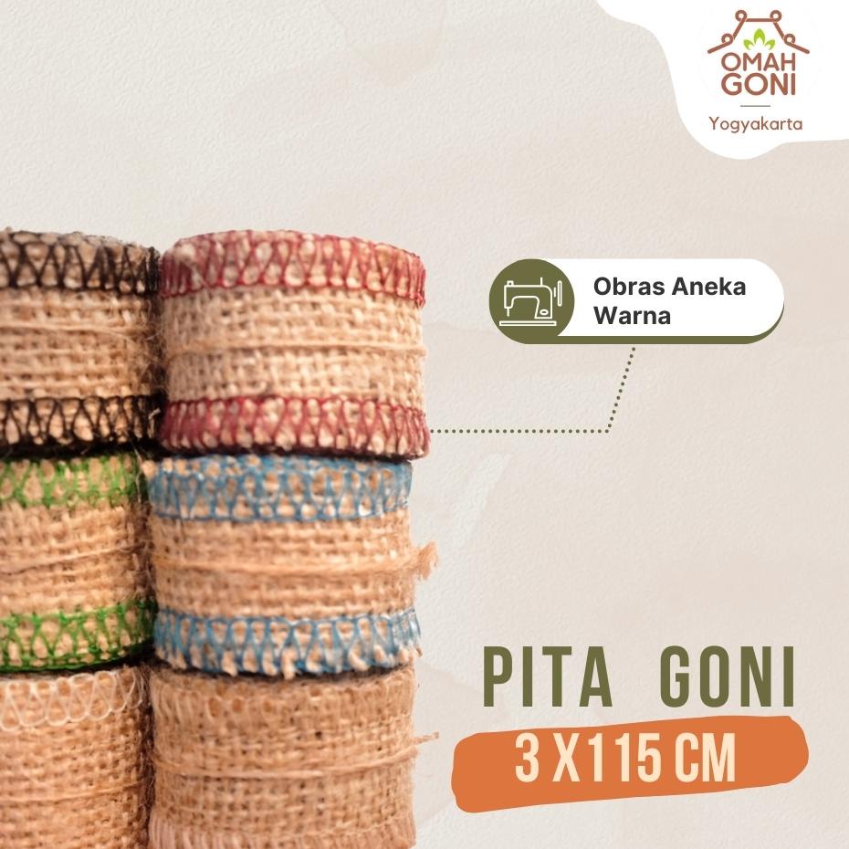 Jual Pita Goni 3 CM x 115 CM Sudah Diobras - Jute Ribbon - Pita ...