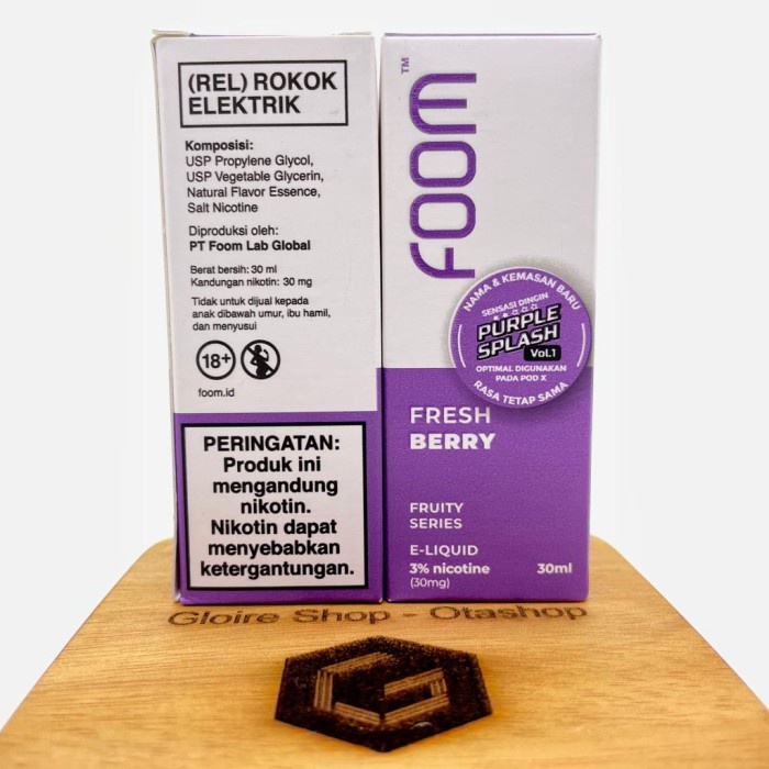Jual SALT - Foom FRESH BERRY 30ml 30mg by Foom Lab Liquid purple splash ...