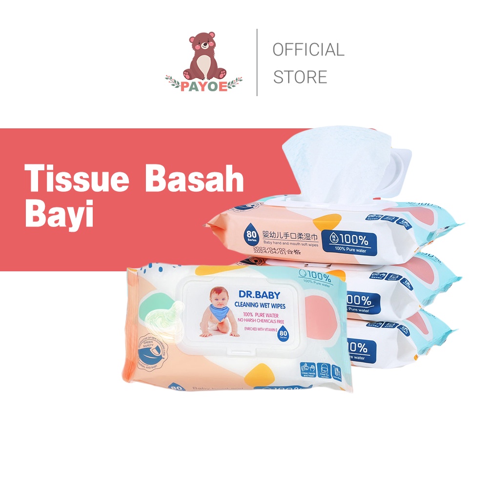 Jual PAYOE 80 Lembar Tisu basah Bayi / Baby Wipes / Tissue Basah ...