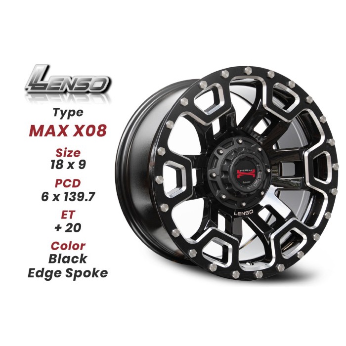 Jual Velg Lenso MAX-08 Ring 18 Pajero Fortuner Hilux DC Dmax Triton ...
