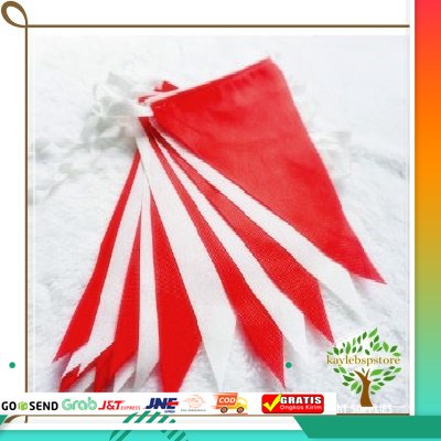 Jual Bendera segitiga kain merah putih | bunting flag 17 agustus | dekorasi agustusan | bendera ...