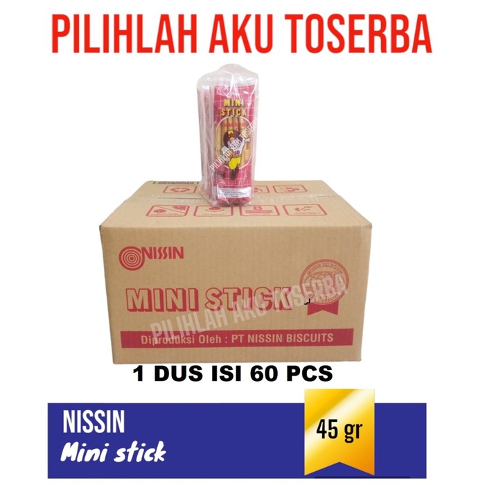 Jual Biskuit Nissin MINI STICK 45 gr KEMASAN BESAR - ( HARGA 1 DUS ...