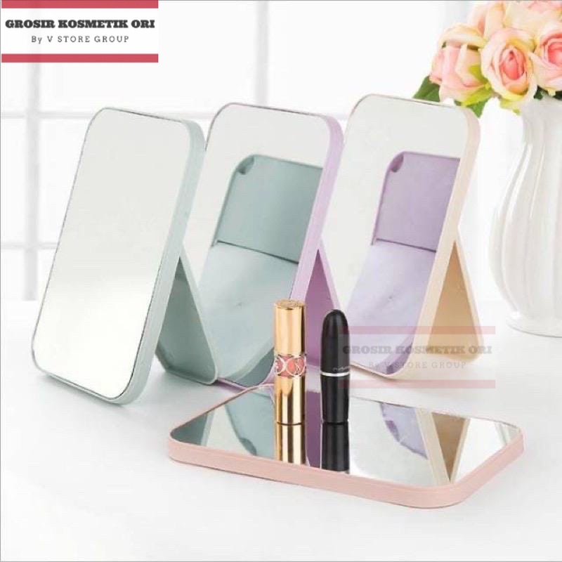 Jual CERMIN RIAS PERSEGI BERDIRI Kaca Rias Make Up Lipat Portable ...