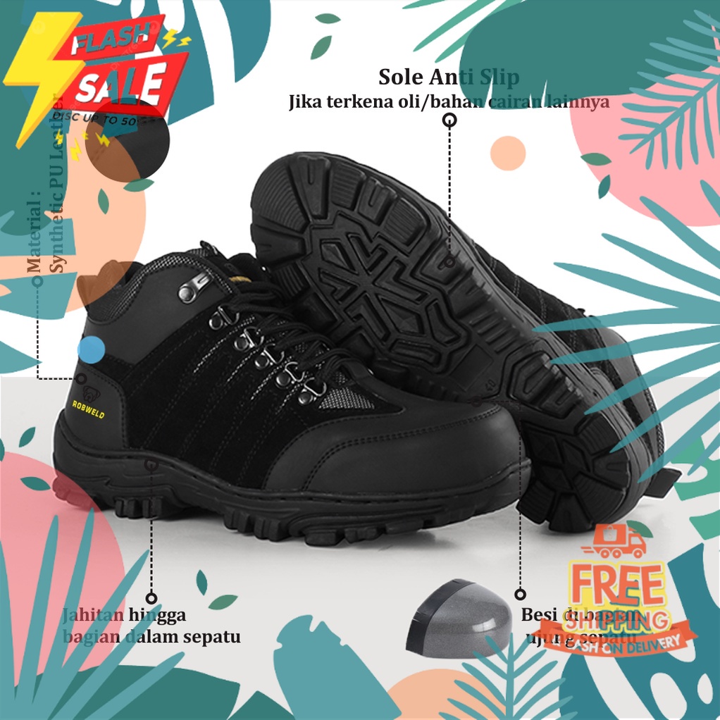Jual Spesial Flash Sale unik /Sepatu Safety Boots Pria Hiking Outdoor ...