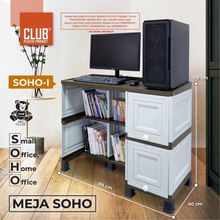Jual CLUB - SOHO-I / SOHO-FR | meja kerja plastik club | meja kerja ...