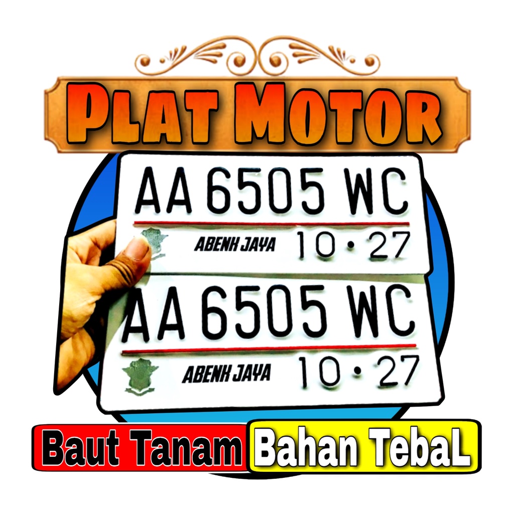 Jual Plat Nomor Motor Terbaru Baut Tanam | Shopee Indonesia
