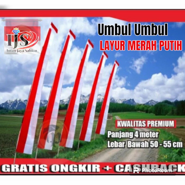Jual EDD BENDERA UMBUL UMBUL LAYUR MERAH PUTIH/UMBUL UMBUL PANJANG | Shopee Indonesia