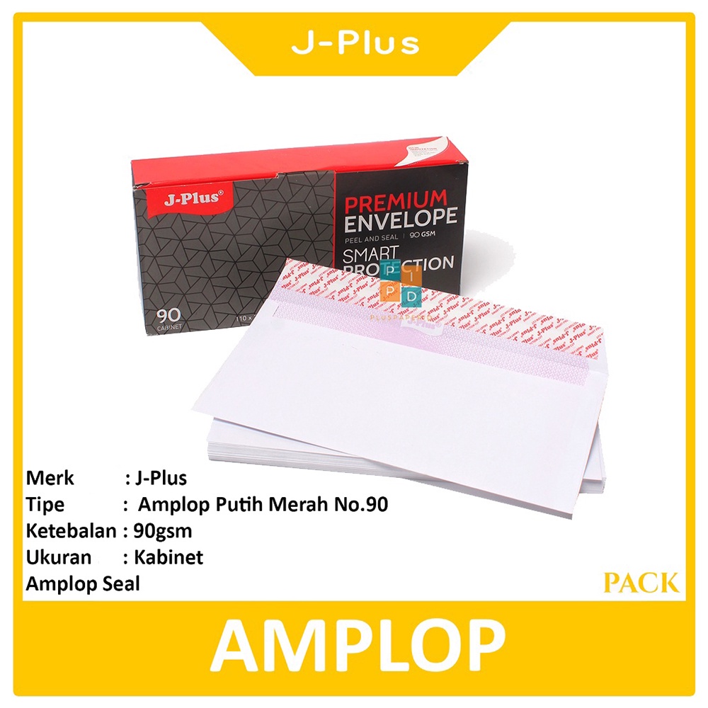 Jual J-PLUS - Merah Amplop Polos No.90 - 90gsm - Pack | Shopee Indonesia