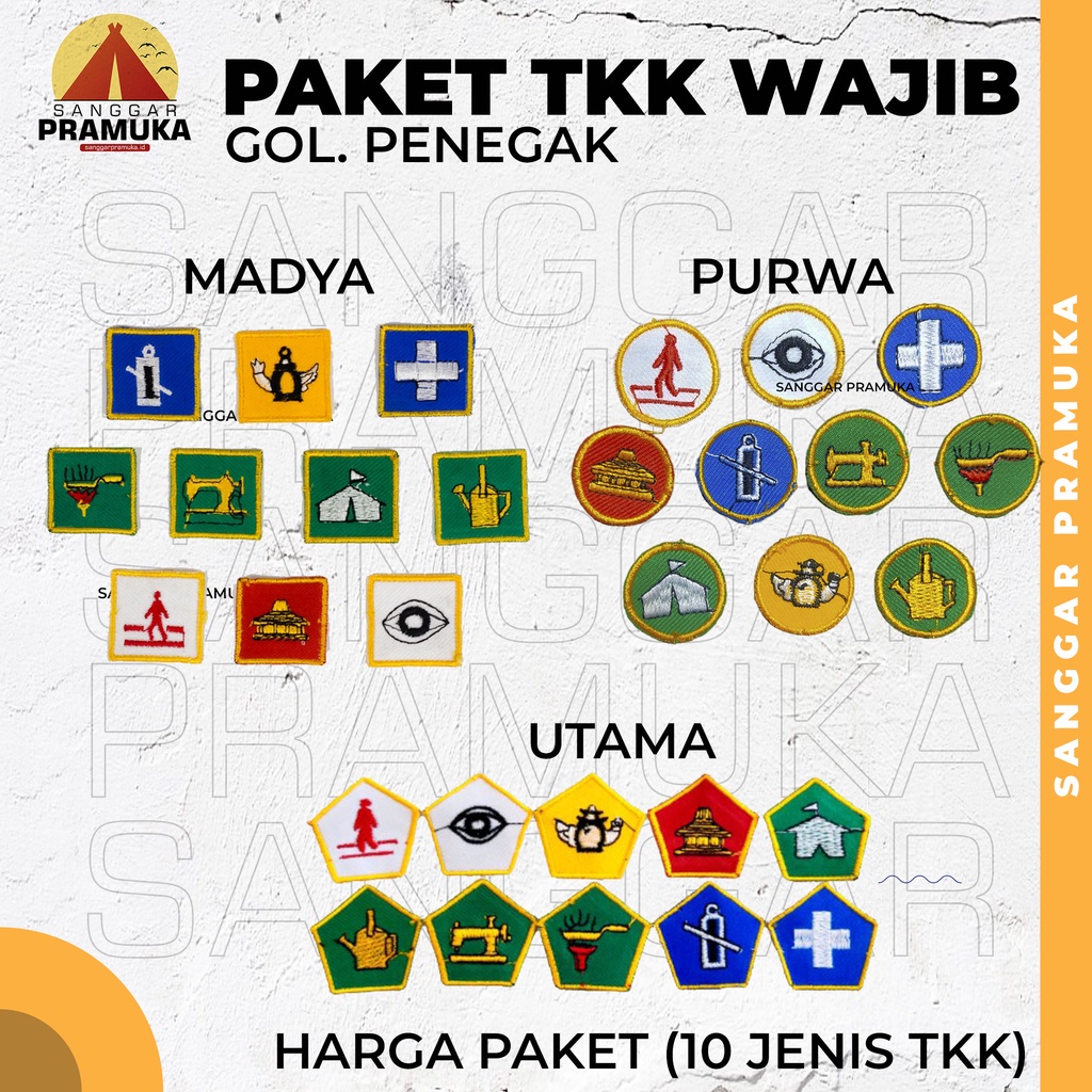Jual Paket 10 TKK Wajib Penegak purwa Madya Utama Penegak/SMA | Shopee Indonesia